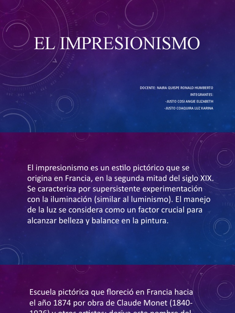El Impresionismo ARTE | PDF | Impresionismo | Pinturas