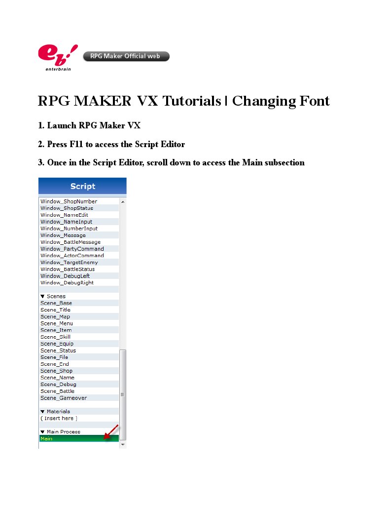 Change Font in RPG Maker VX Tutorial | PDF