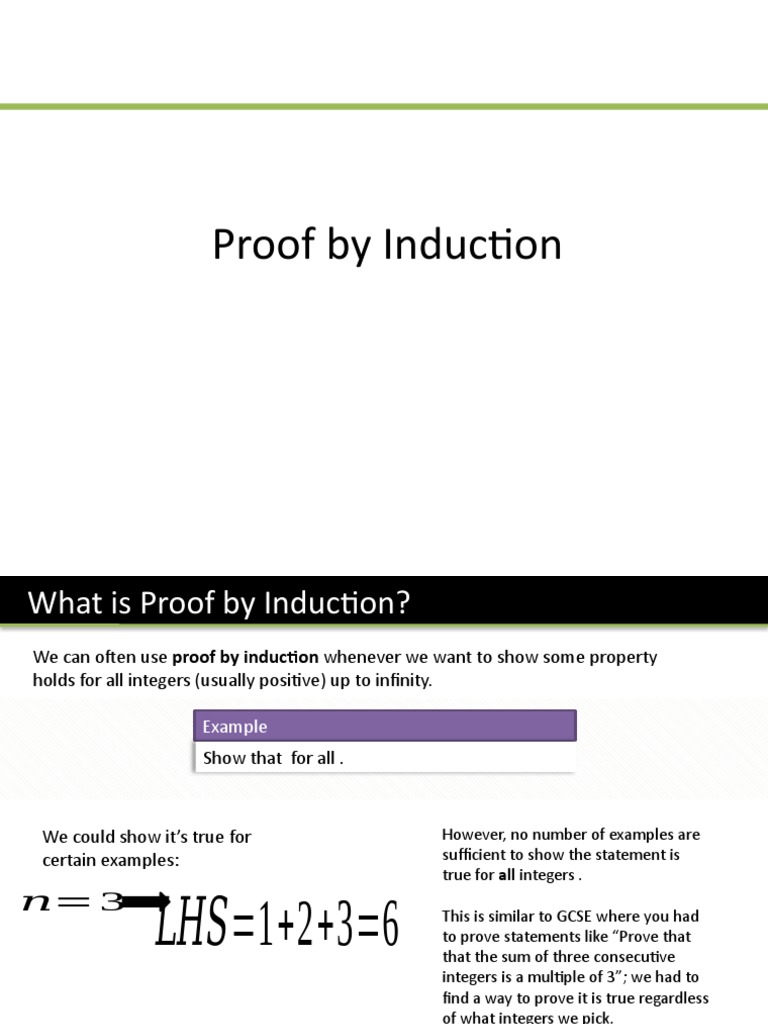Proof By Induction Pdf Mathematical Proof Inductive Reasoning