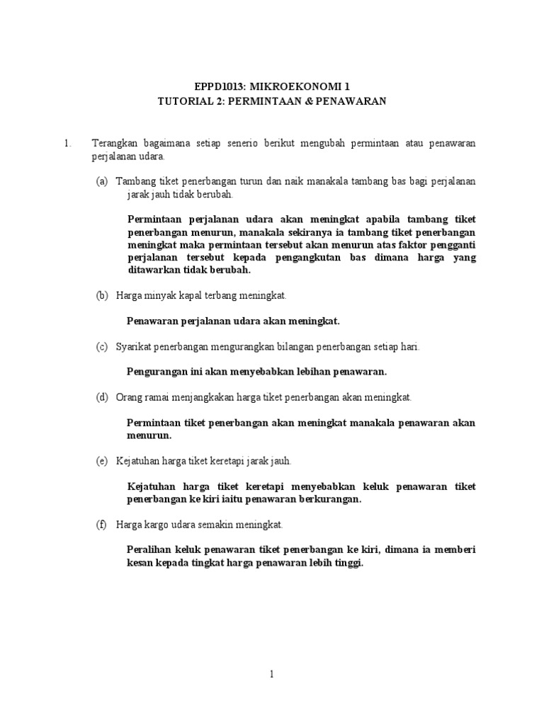 Eppd1013 Tutorial Topik 2 | PDF | Teknologi & Rekayasa