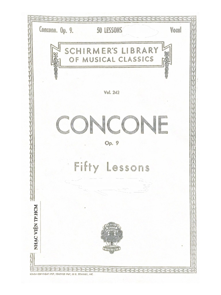 Concone. Op. 9 | PDF