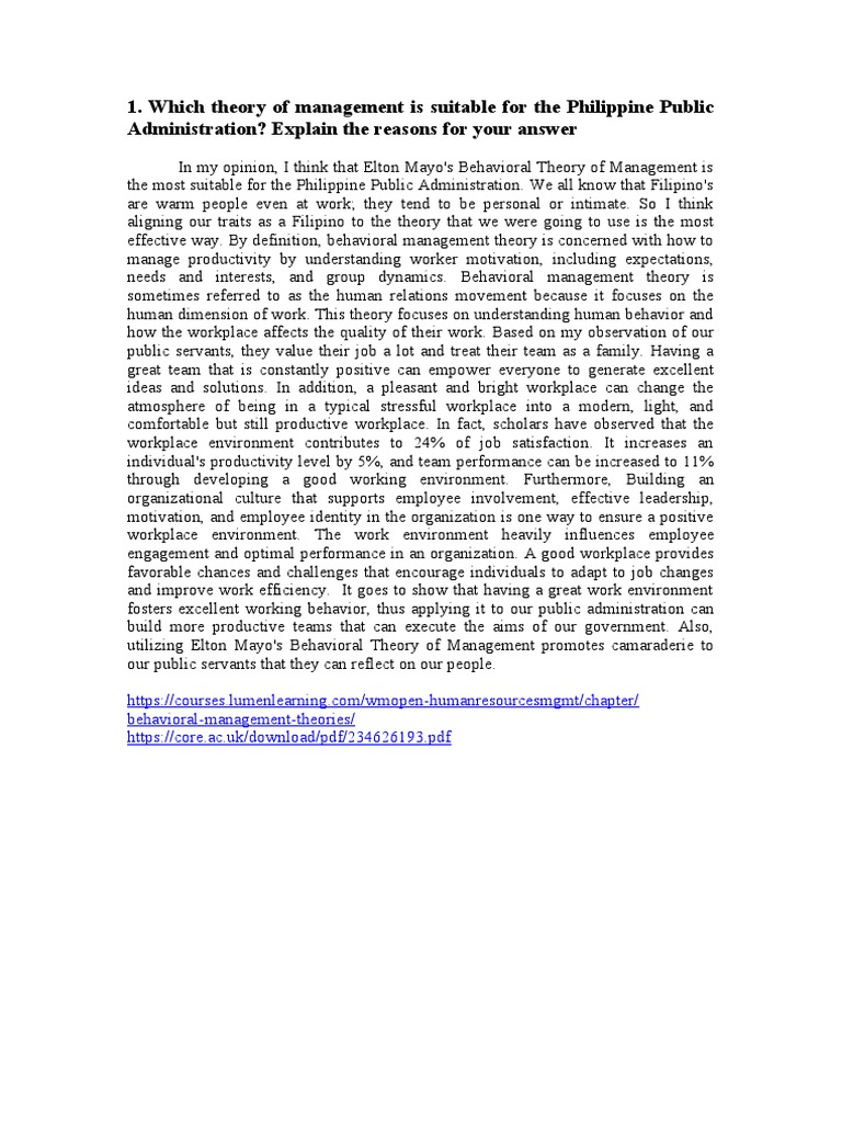 Theory of Management | PDF | Motivation | Motivational