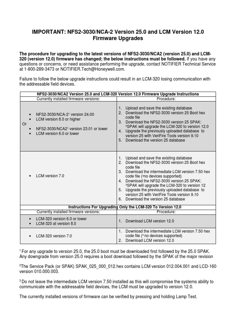NFS2-3030/NCA2 & LCM-320 Firmware Upgrade Guide | PDF | Booting ...