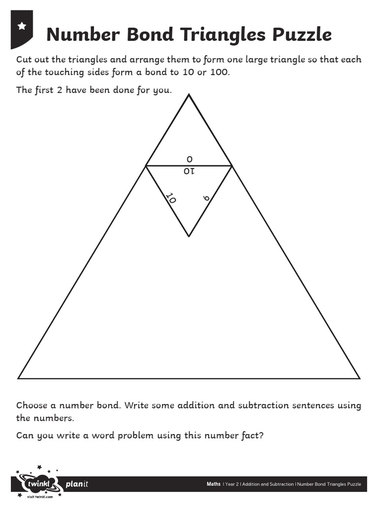 Number Bonds Tarsia Puzzle | PDF | Mathematics