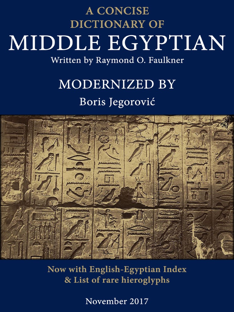 Faulkner R O A Concise Dictionary of Mid | PDF | Egyptian Hieroglyphs ...