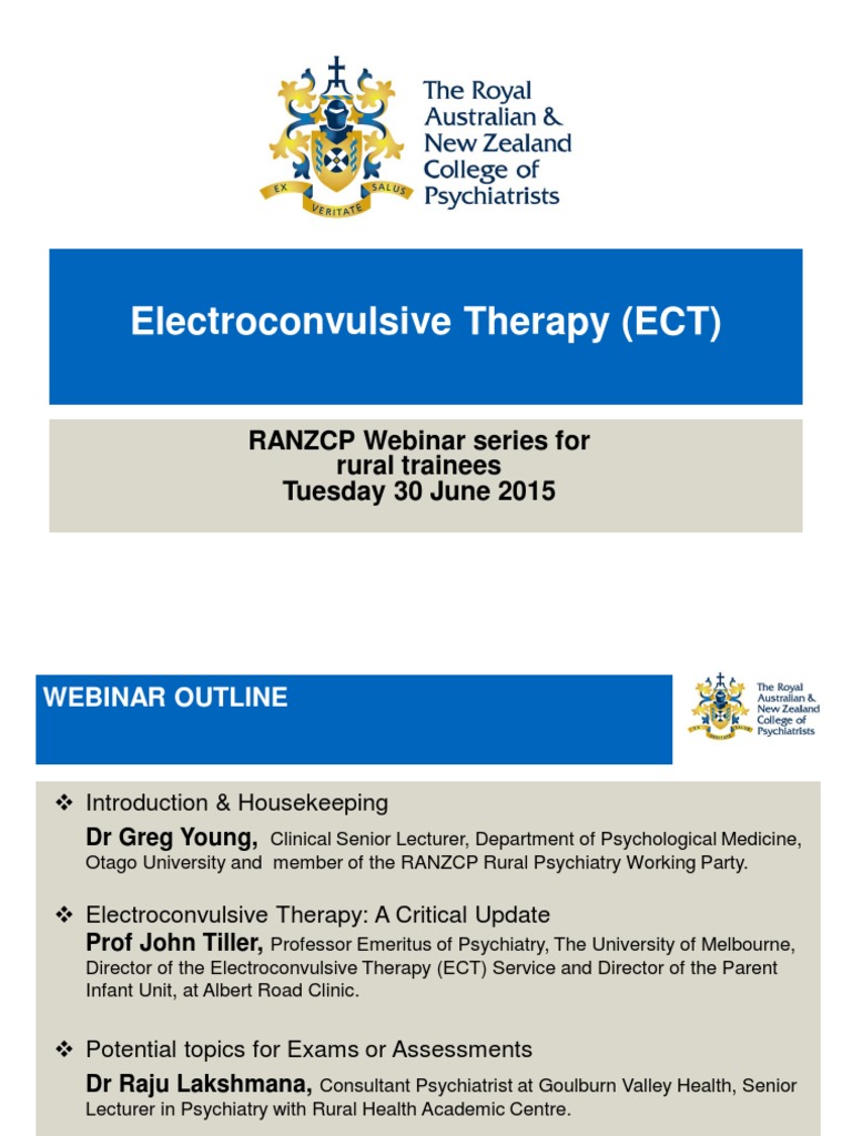 ECT Presentation | PDF | Electroconvulsive Therapy | Psychiatry