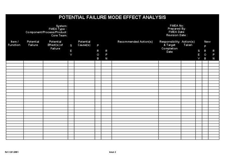 FMEA Template | PDF