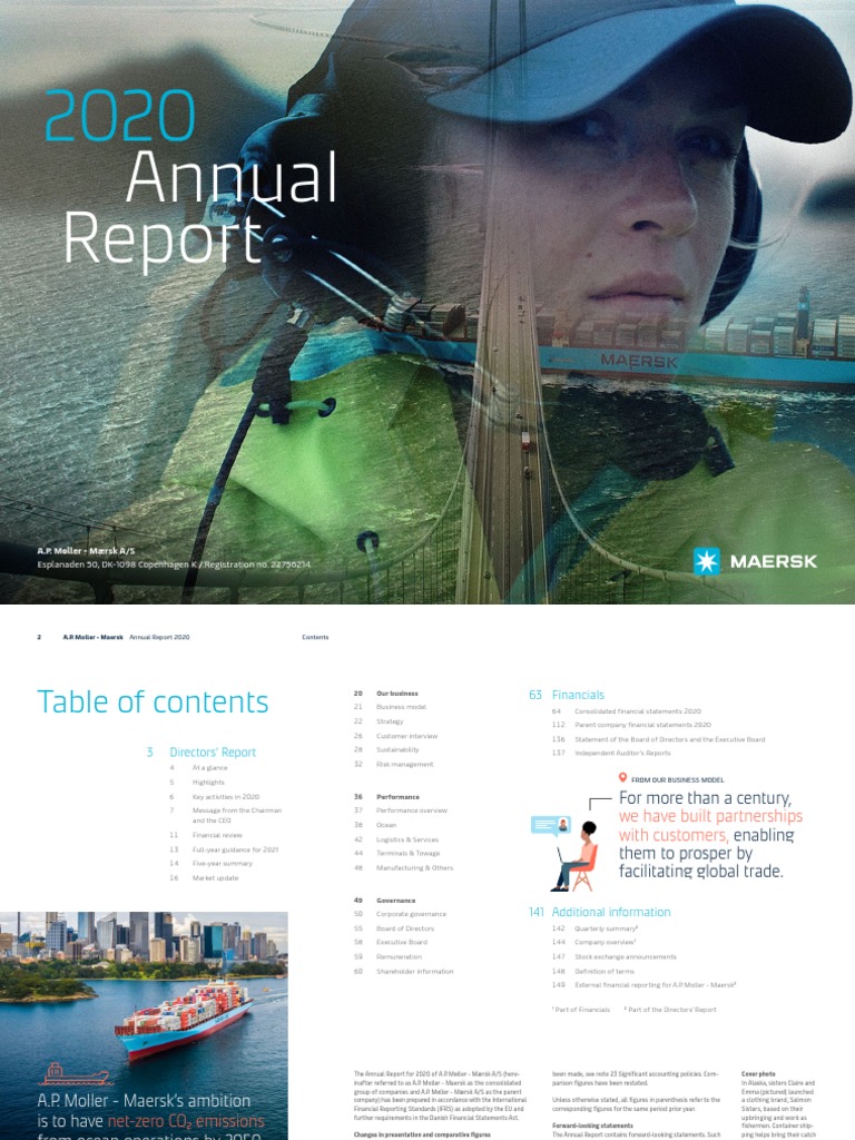 Maersk Annual Report 2020 | PDF | Business | Economies
