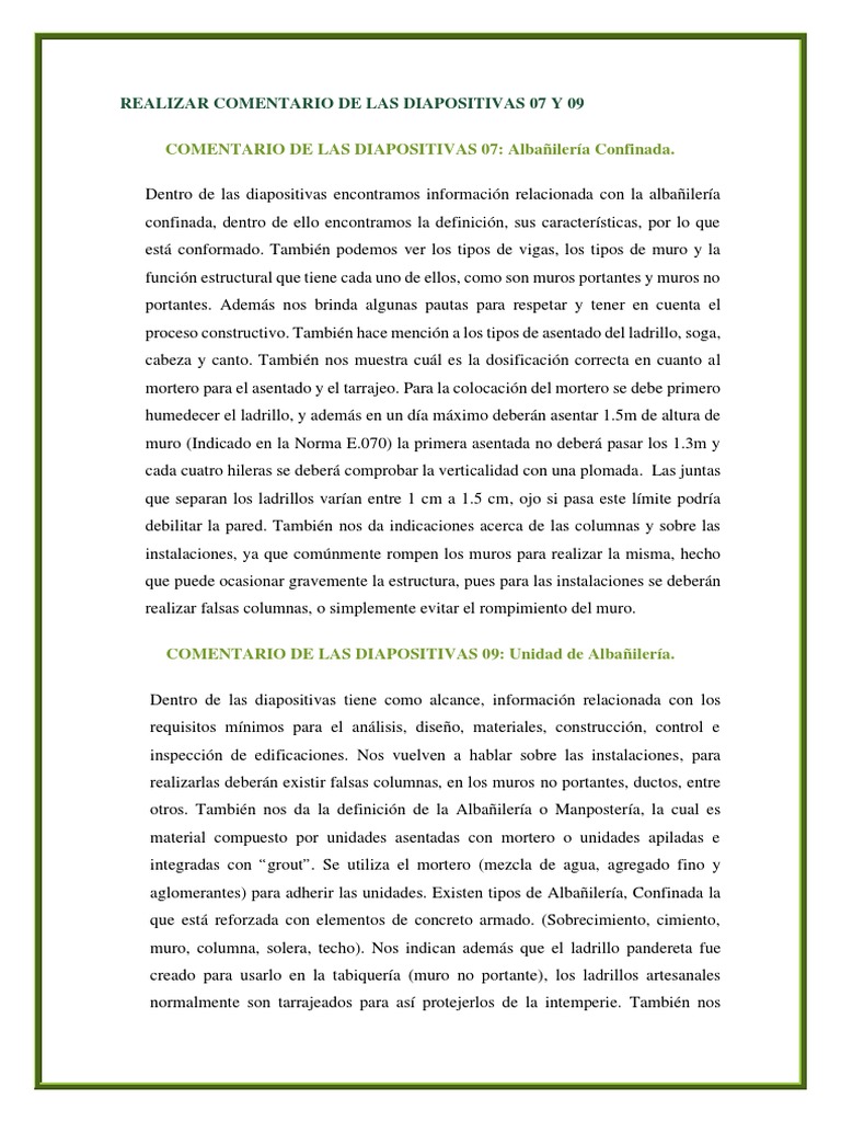 Albañilería Confinada y Norma E.070 | PDF | Albañilería | Ladrillo