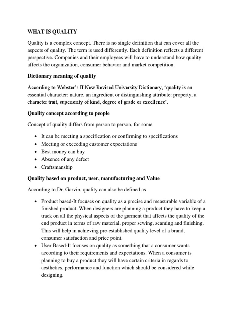 Handouts of Quality | PDF | Brand | Clothing