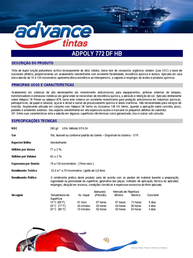 Adpoly 772 DF HB - Revisão 07 | Download grátis PDF | Tinta | Ciências ...