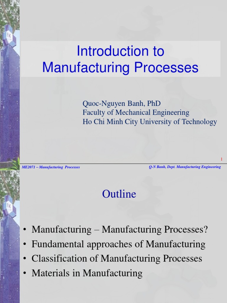 Chapter 1. Introduction To Manufacturing Processes | PDF | Metals ...
