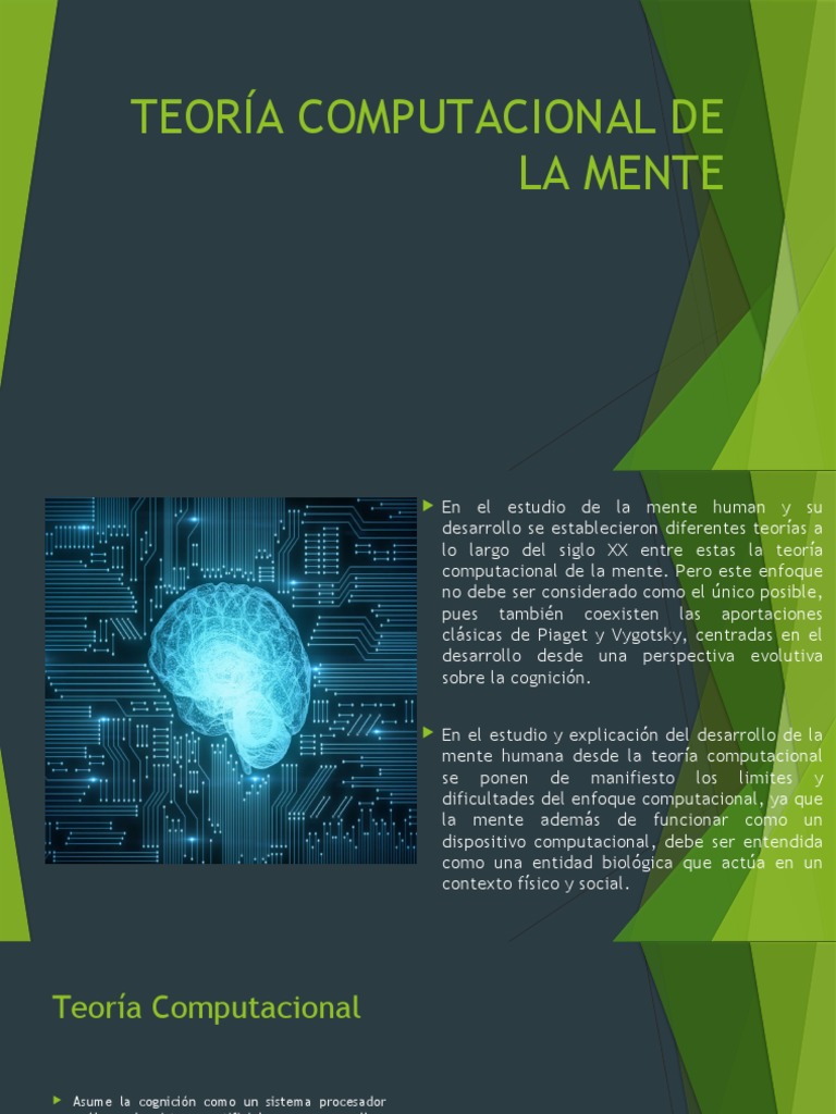 Teoría Computacional de La Mente | PDF | Psicología cognitiva | Mente