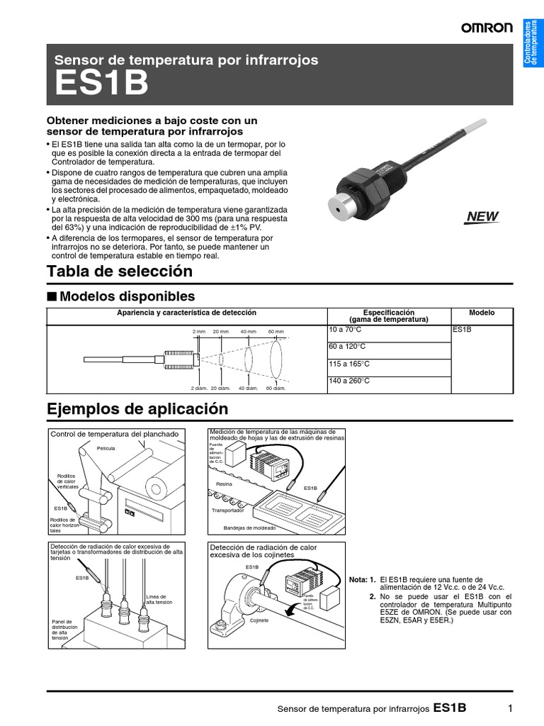 h127 Es1b Infrared Thermosensor Datasheet Es | PDF | Par termoeléctrico | Electromagnetismo