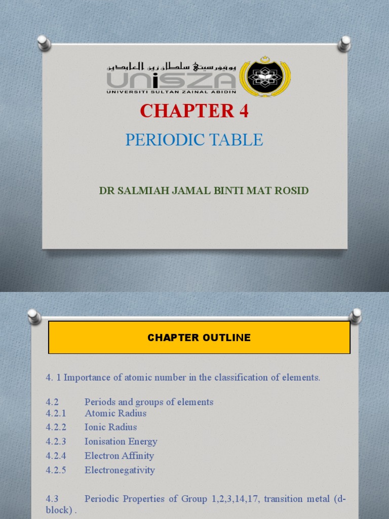 CH 4 - Periodic Table | PDF | Periodic Table | Ion