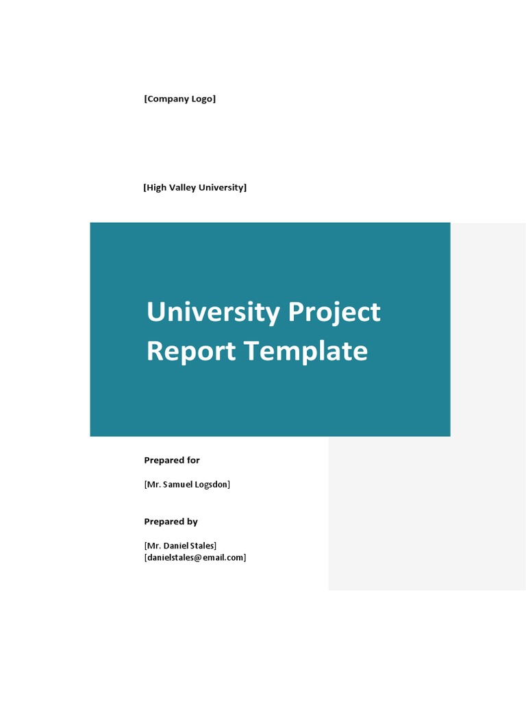 University Project Report Template | PDF | Schools | Learning