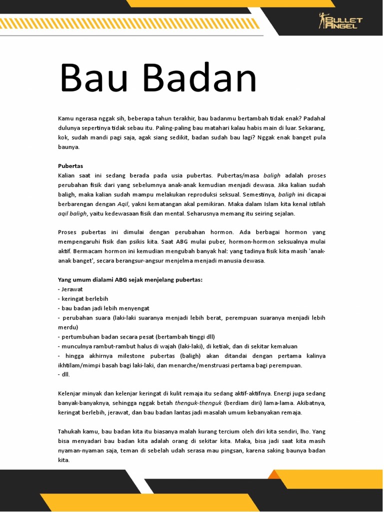 Materi Poster Bau Badan | PDF