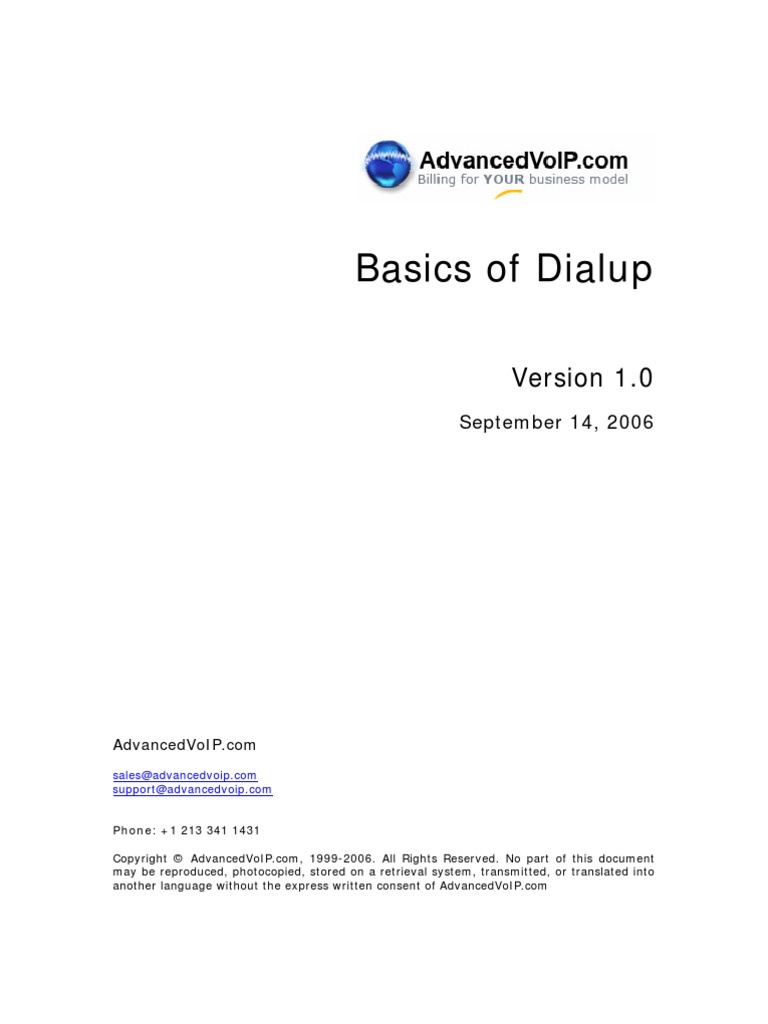 Basics of Dialup | PDF | Internet Service Provider | Internet Access