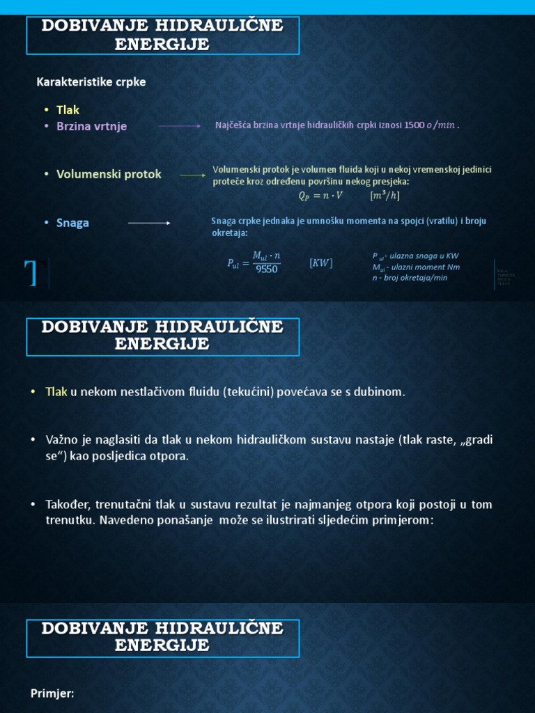 Dobivanje Hidraulične Energije (1) 2 | PDF