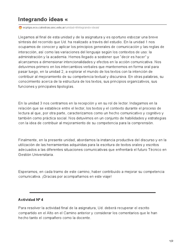Ecptgu - Eco.catedras - Unc.edu - Ar-Integrando Ideas | PDF ...