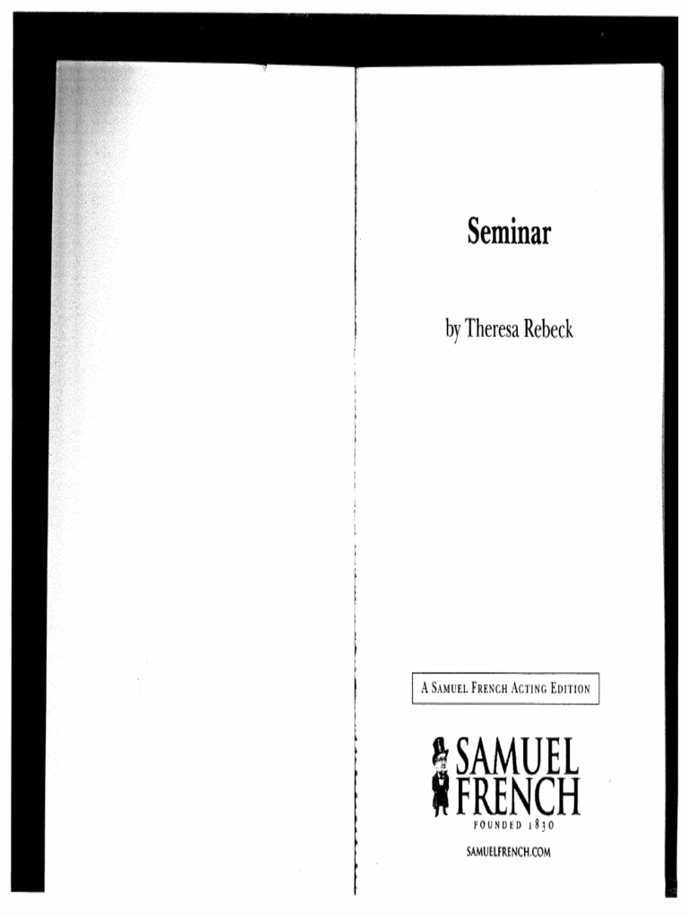 Seminar Theresa Rebeck | PDF
