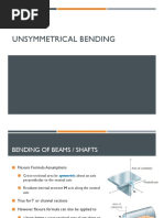 Unsymmetrical Bending of Beams | PDF | Bending | Beam (Structure)