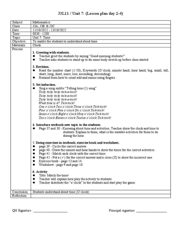Maths Unit 7 - J3 and J4 | PDF | Clock | Textbook