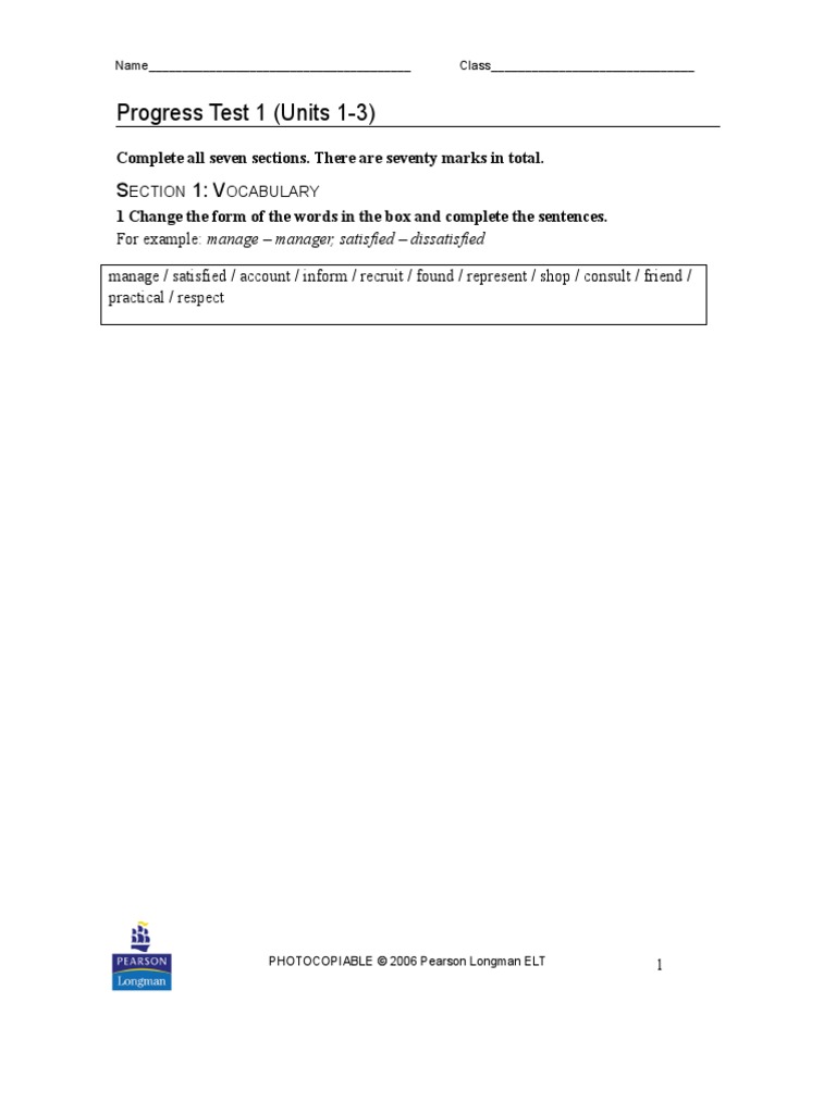 Progress Test 1 | Download Free PDF | Business | Computing