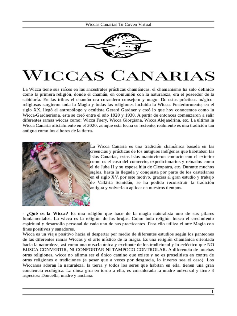 Wicca Canaria tradición ancestral | PDF | Islas Canarias | Chamanismo