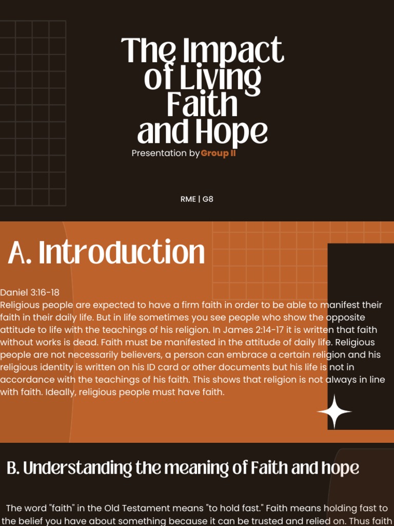 The Impact of Living Faith and Hope | PDF | Faith | God