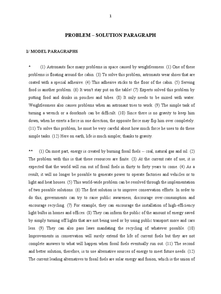 Problem - Solution | PDF | Energy Development | Fuels