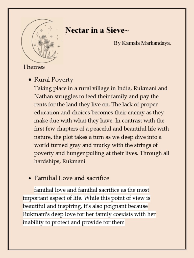 Nectar in A Sieve Analysis | PDF