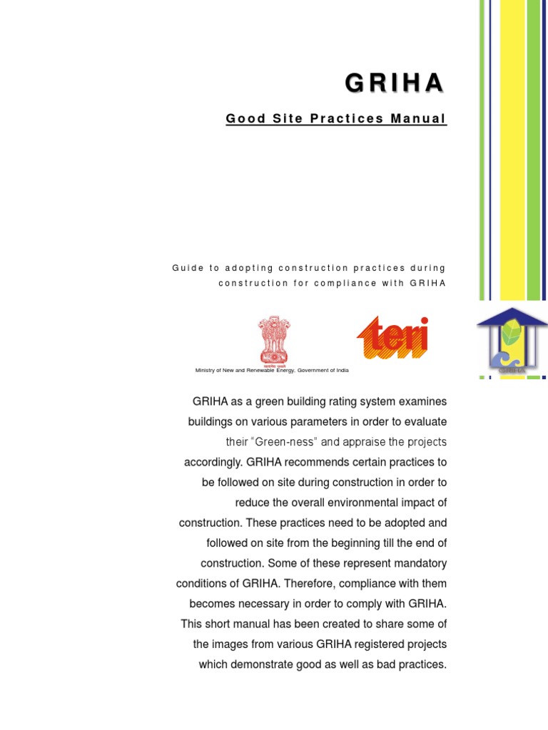 GRIHA Construction Compliance Guide | PDF | Waste | Erosion