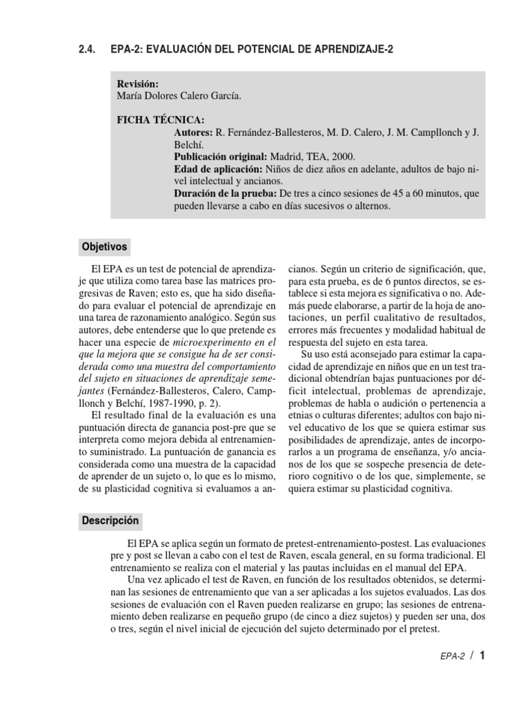 Epa 2 | PDF | Inteligencia | Evaluación