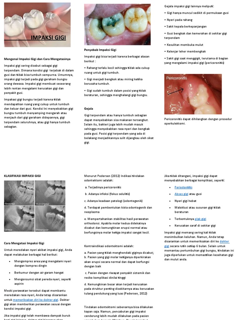 Leaflet Impaksi Gigi | PDF