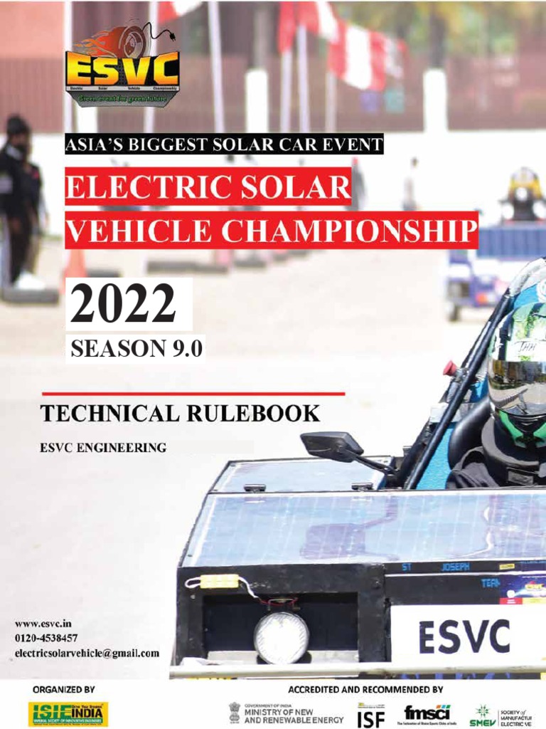 ESVC 2022 - Technical Rulebook | PDF | Seat Belt | Pipe (Fluid Conveyance)