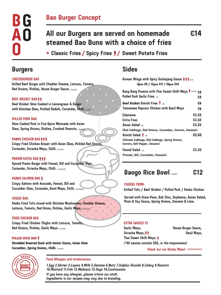 Baogo Menu 06en | PDF | Hamburgers | Coleslaw