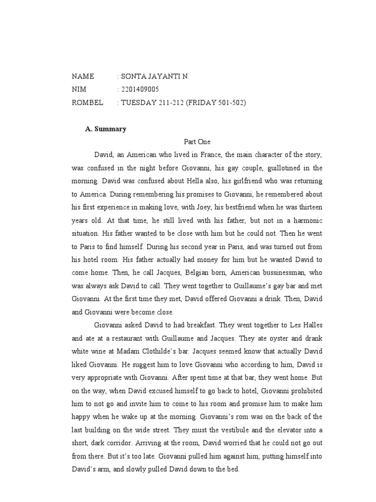 Lit AP Giovanni's Room | PDF | Homosexuality | Human Sexuality