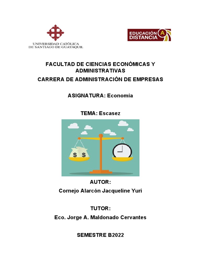 S2 Tarea Escasez | PDF | Costo de oportunidad | Economias