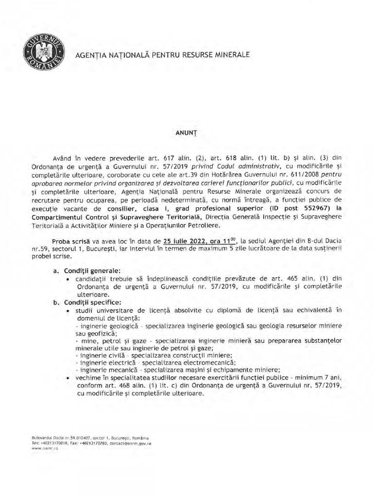 Anunt 1 | PDF