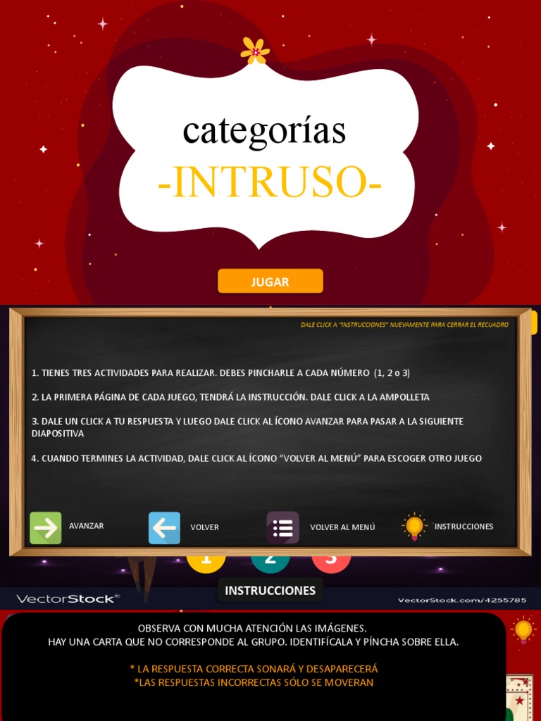 Encuentra el Intruso: Juego Interactivo | PDF