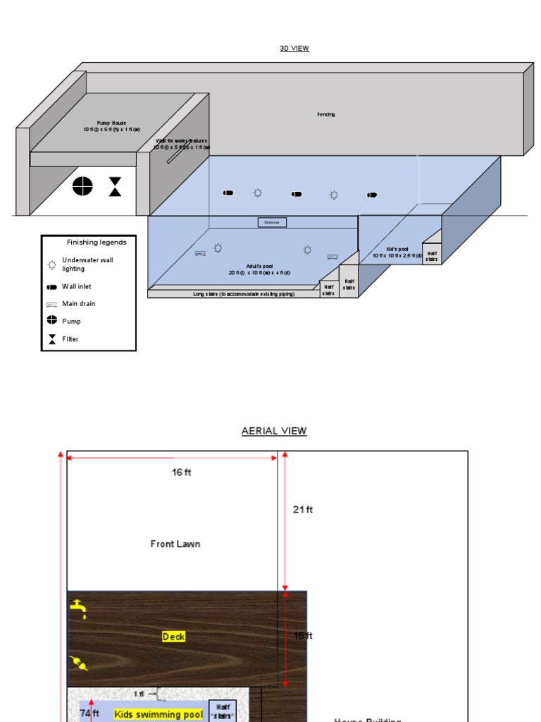 Swimming Pool Plan | PDF | Swimming Pool | Tools