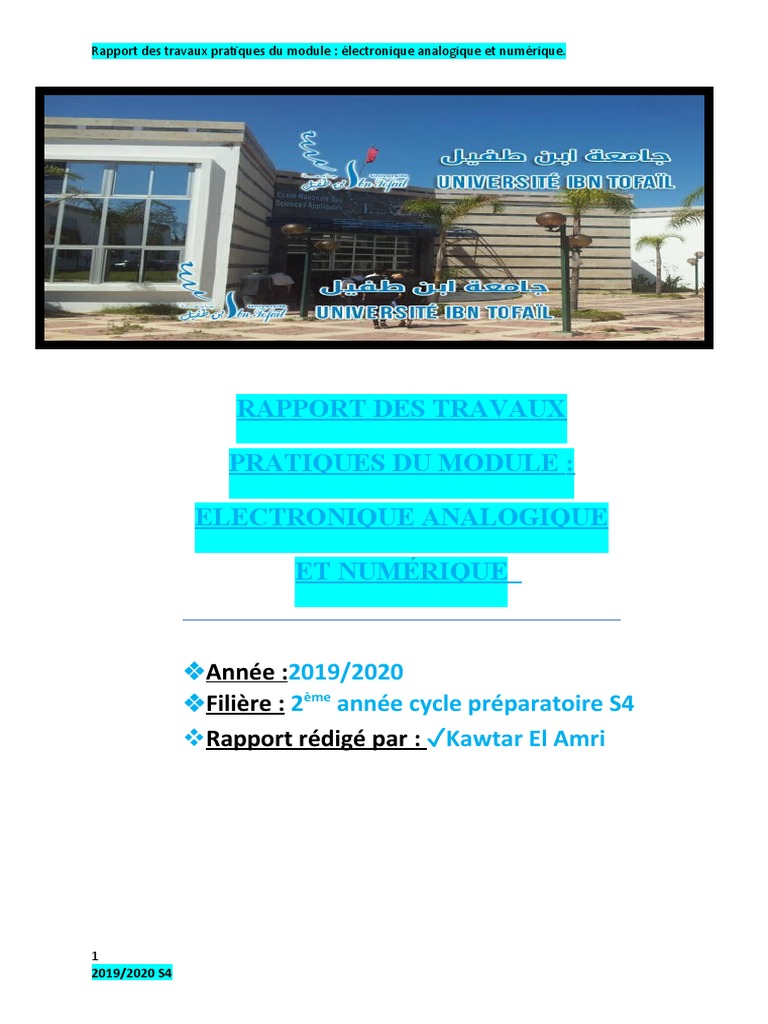 Rapport TP) 2020 | PDF | Redresseur | Transistor bipolaire