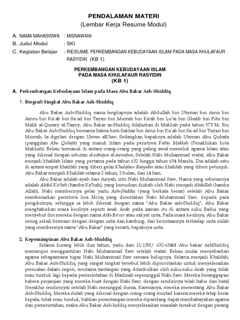 LK - Resume Ski KB 1 | PDF | Agama & Spiritualitas