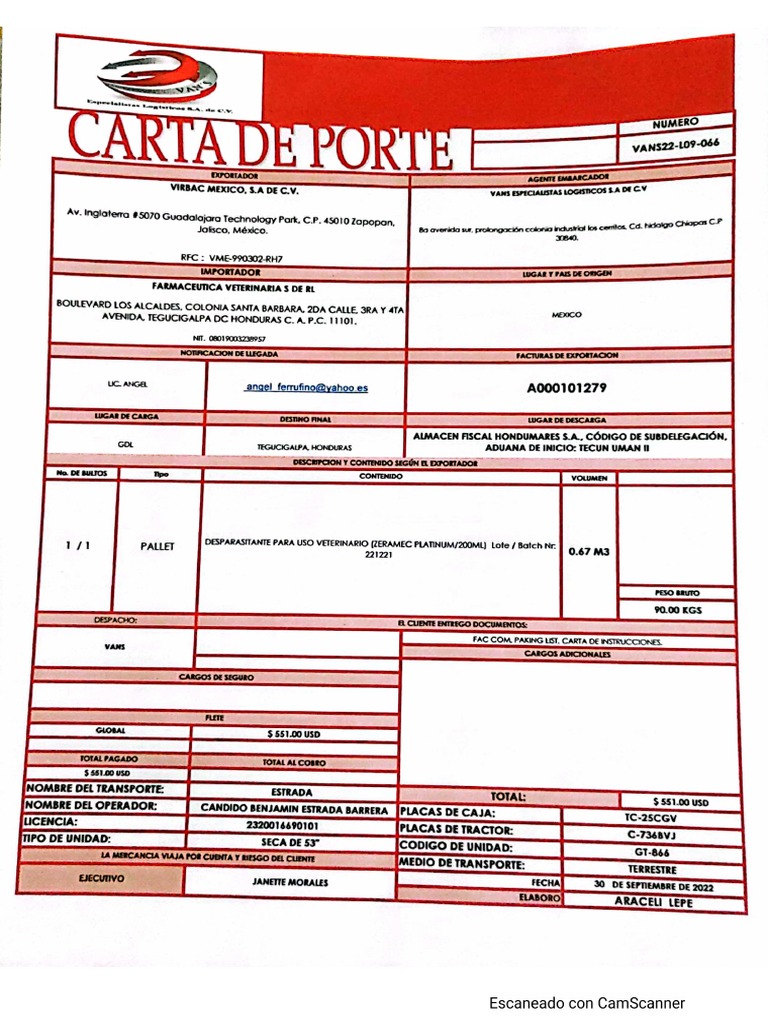 Carta Porte 006 | PDF