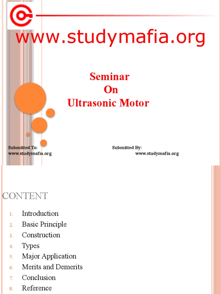 Ece Ultrasonic Motor Pdf Electric Motor Electrical Engineering 