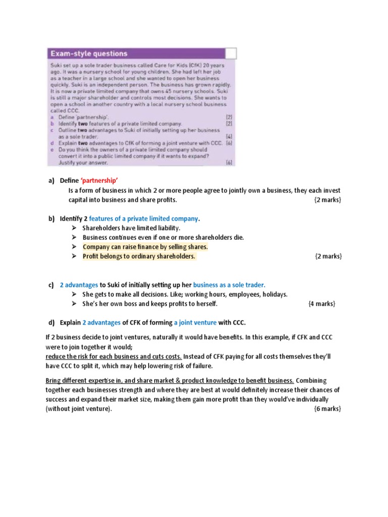 Chapter 3 & 4 Quiz With Answers | PDF | Franchising | Partnership
