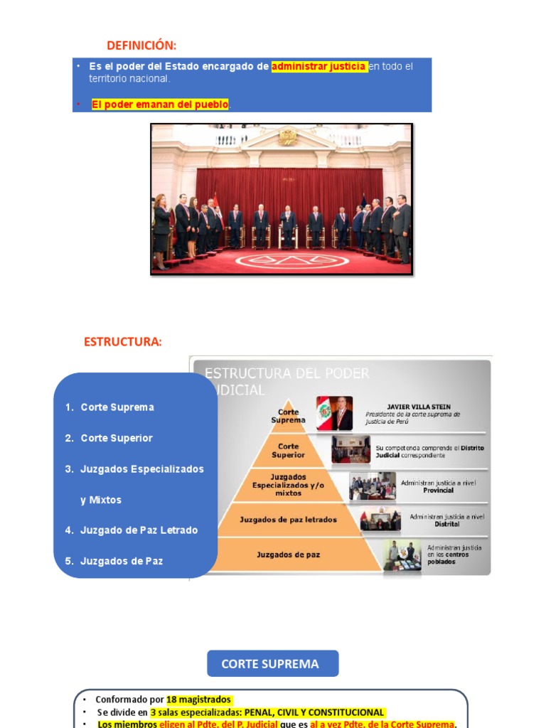 Estructura del Poder Judicial en Perú | PDF | Jurisdicción | Justicia