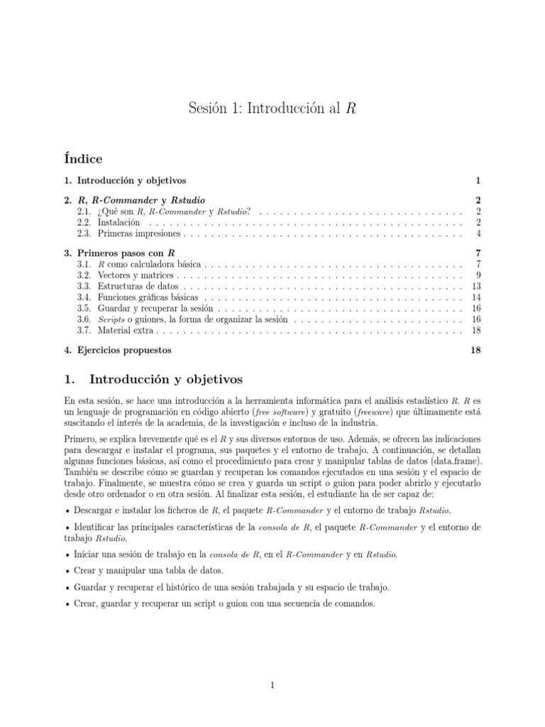 Sesion1 Practica UPC Estadística | PDF | R (lenguaje de programación) | Interfaz de línea de comando