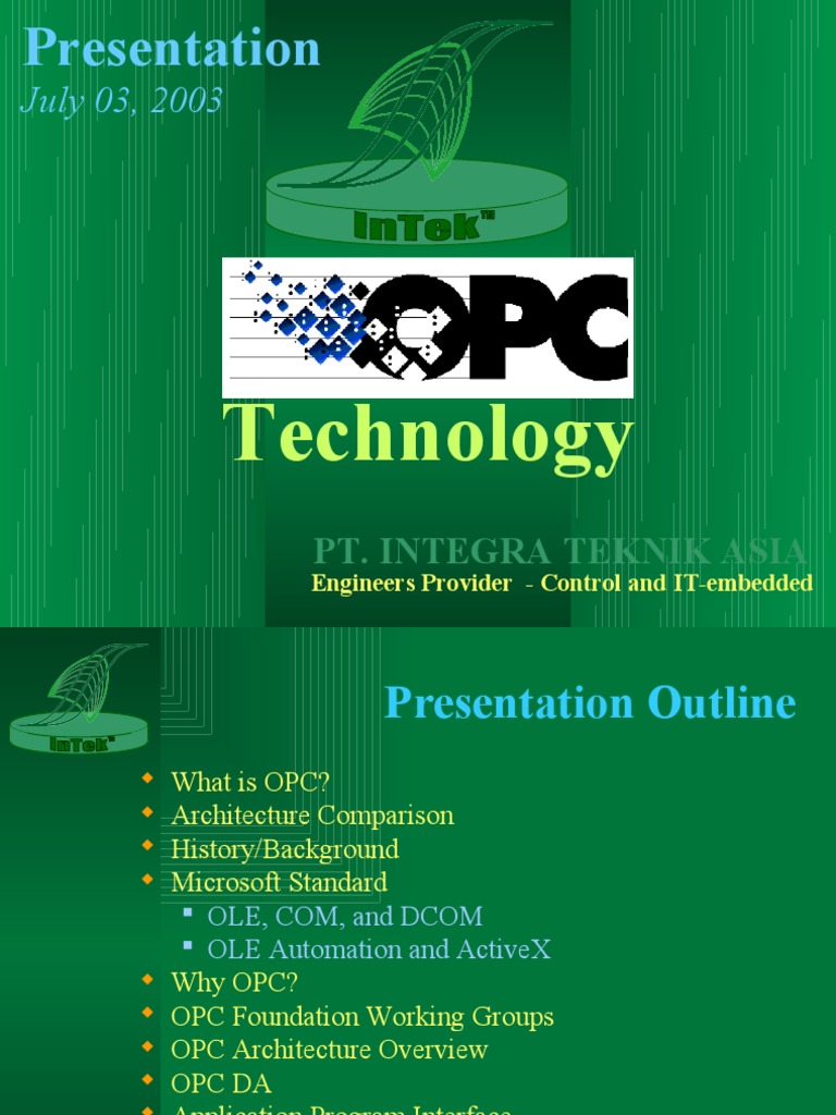 OPC Technology by Integra | PDF | Component Object Model | Computing
